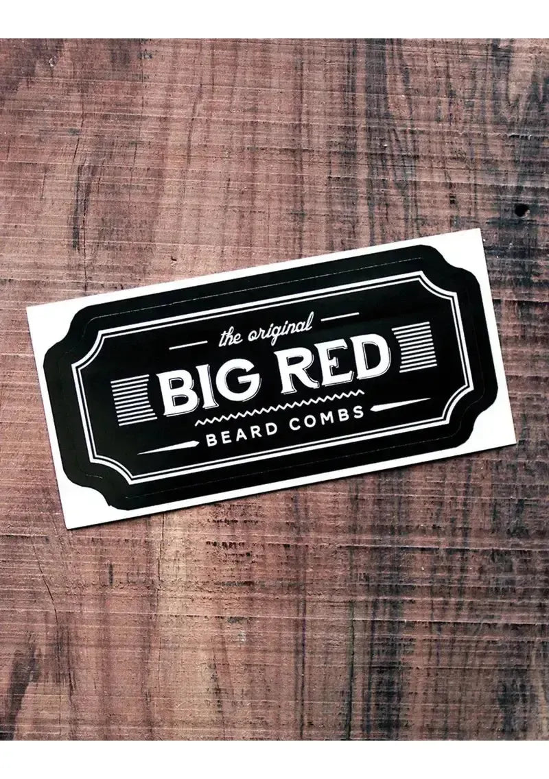 Big Red Beard Stickers - Big Red Badge – Big Red Beard Combs