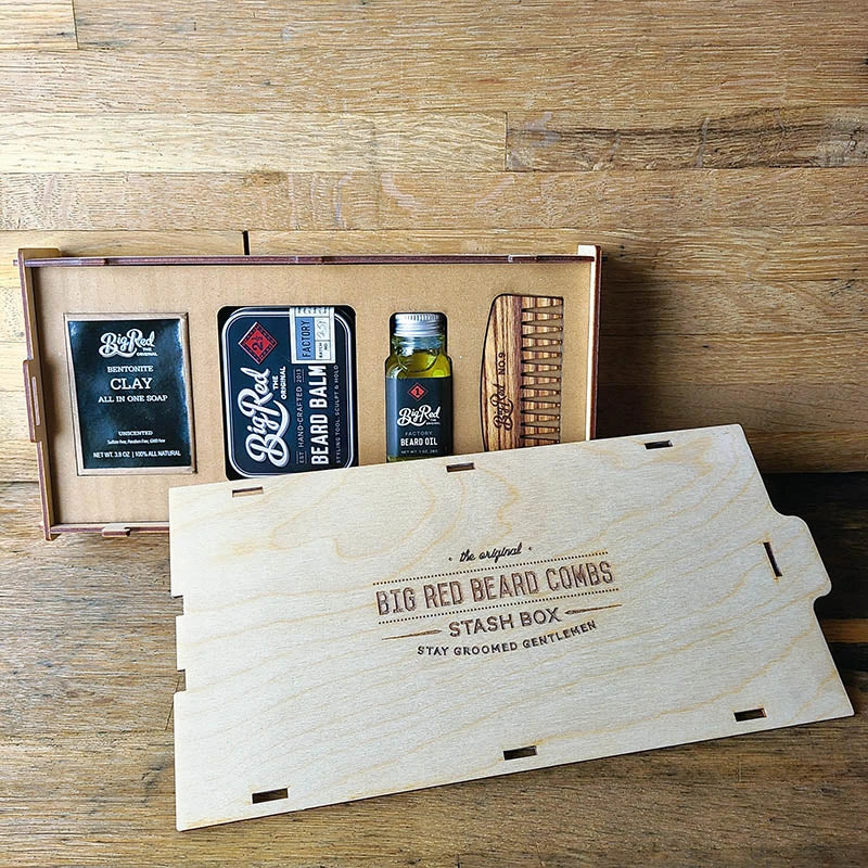 Big Red Beard Combs - Beardsman's Stash Kit